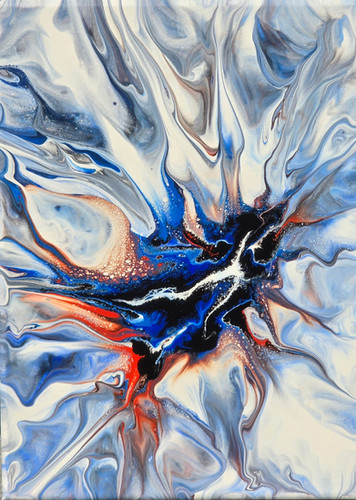 "Elemental Flow"- 9"x12" | Kingaartstudio