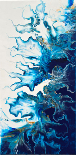 "Deep Currents"- 15"x30" | Kingaartstudio