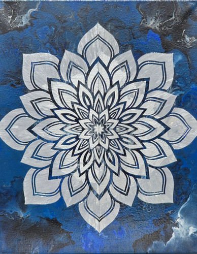 "Galactic Bloom"-16"x20" | Kingaartstudio