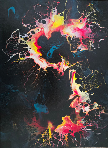 "Ember Veil"- 16"x12" | Kingaartstudio