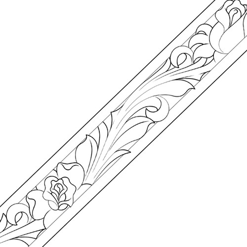 F9 Rose belt pattern | GaborFineArt