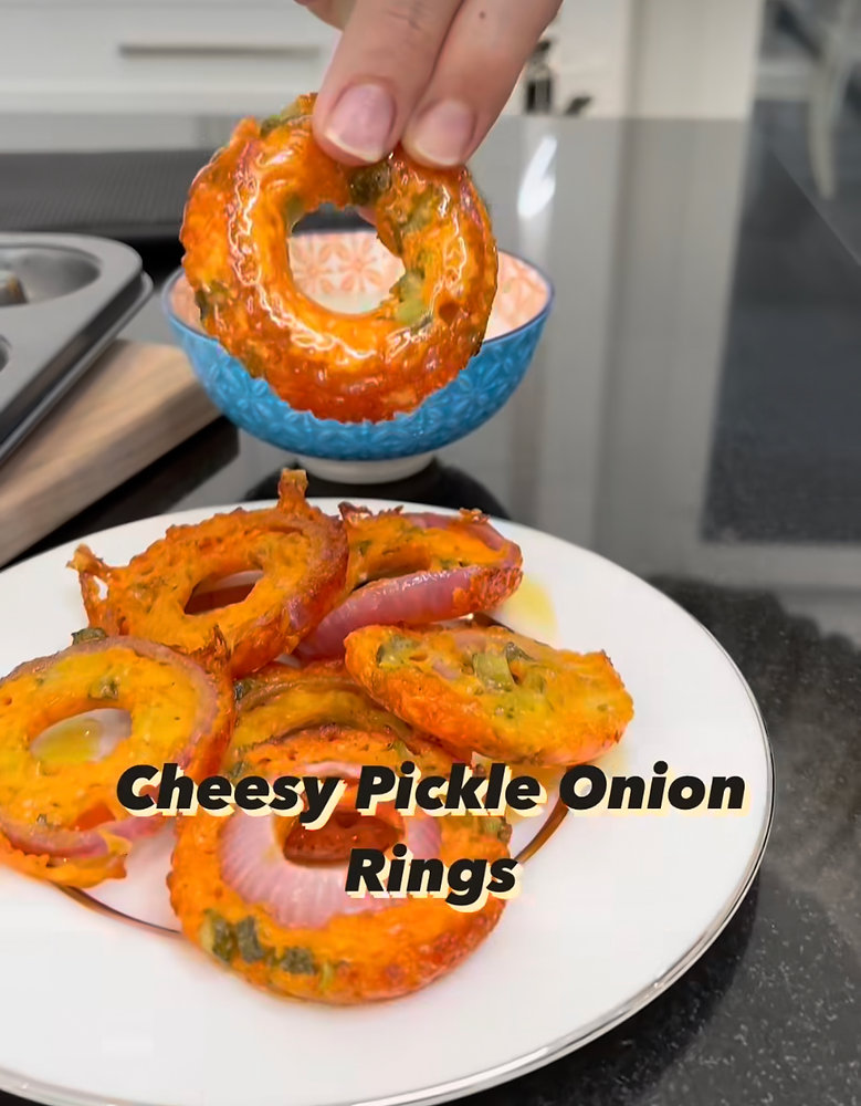 Cheesy Pickle Onion Rings
