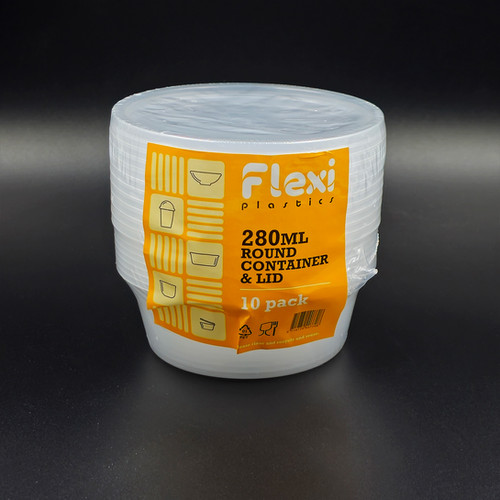 440ml Round Container + Lid Set - (8 x 10 Pack) | Equosafe