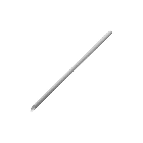6mm White Paper Straw Diagonal Cut | Equosafe