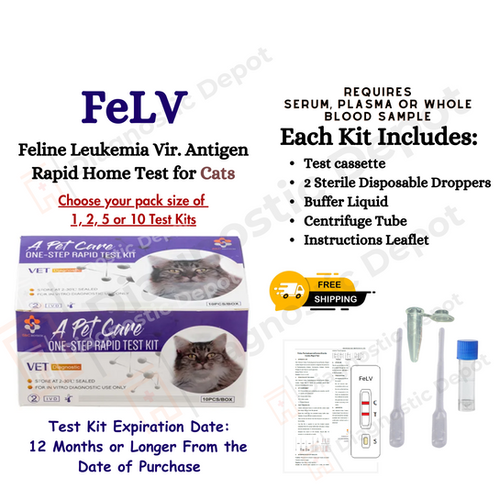 Feline Leukemia Virus Ag Rapid Test Kit (FeLV) for Cats | www ...