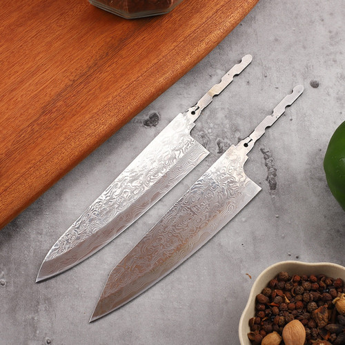 Handmade 5-Inch VG10 Damascus Blade Kitchen Knife Blanks Kiritsuke and ...