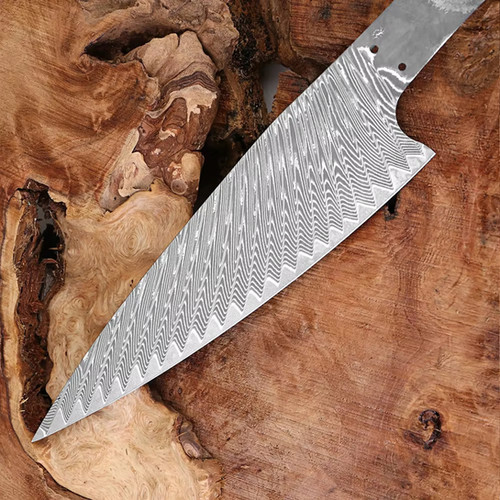 8" 67 Layer VG10 Herringbone Pattern SS Damascus Slicing Knife Blank ...
