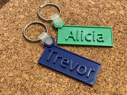 3D Printed Name Keychain | TG Creative