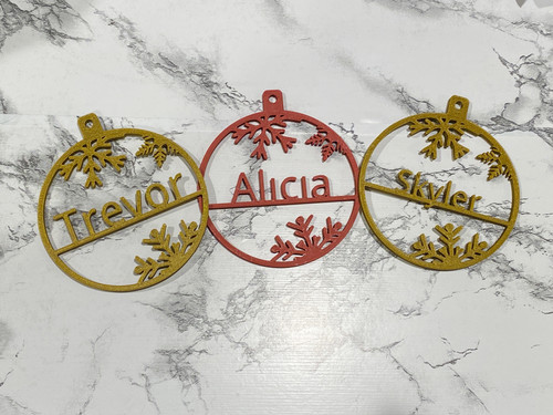 3D Printed Name Ornament | TG Creative