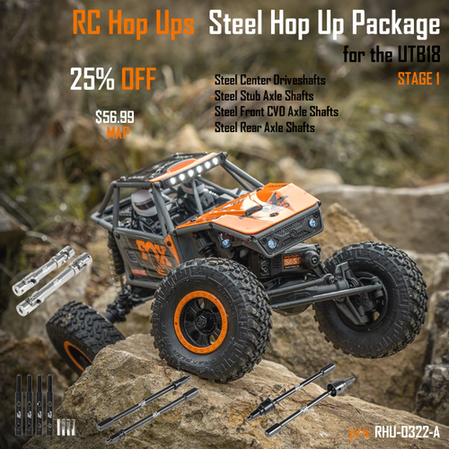 RC Hop Ups Steel Hop Up Package for the Axial UTB18 (Stage 1) | RC Hop Ups