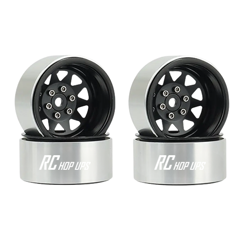 RC Hop Ups 1.9" CNC Steel Deep Dish Beadlock Wheels (4) | RC Hop Ups