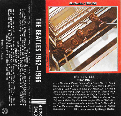The Beatles - 1962-1966 ("the Red Album") [USED][CASSETTE] | Heavy ...