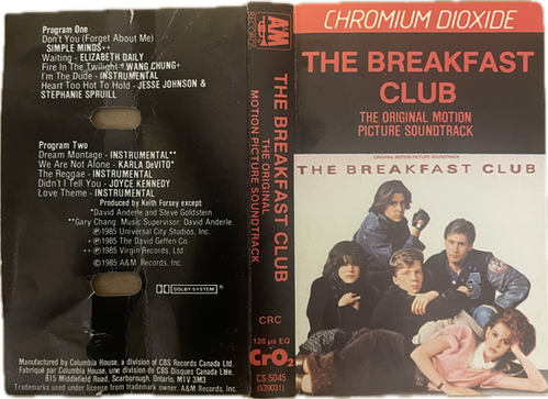 The Breakfast Club (Original Motion Picture Soundtrack) [USED][CASSETTE ...