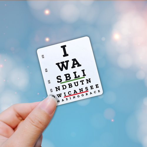 Amazing Grace Eye Chart Sticker | BlueAnchorDesignCo