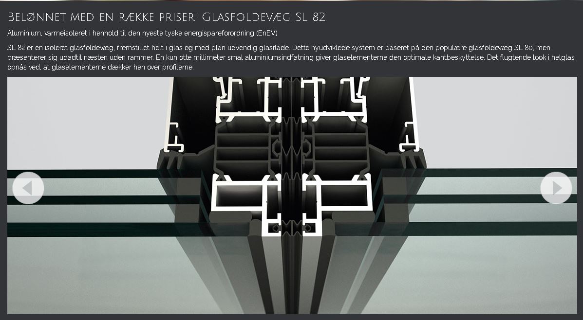 Glasfoldedør - sl82 | Win-Door