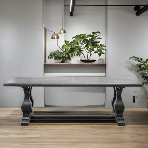 The Usha Rustic Black Dining Table | The Jodhpore