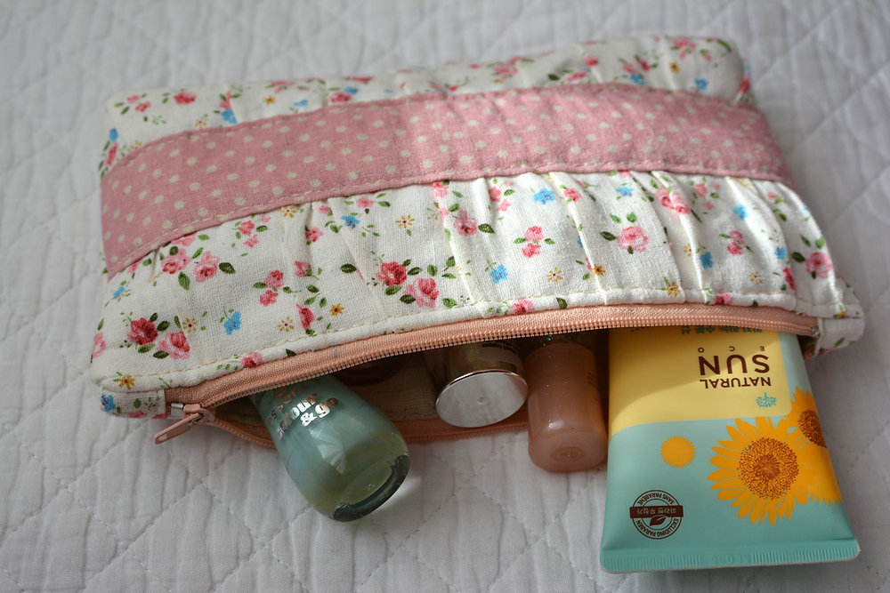 Ruffled Zipper Pouch