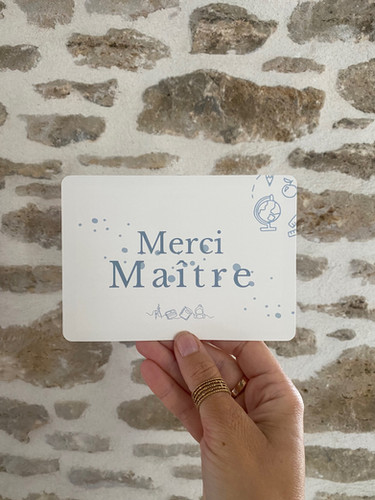 Billet doux "Merci Maître" | Atelier Madelaine