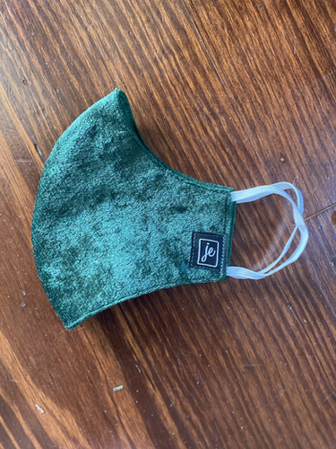 Emerald Green Velvet face mask | jolie-and-elizabeth2