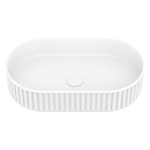 Pill Solid Surface Above Counter Basin in White | SHOPFORTILES
