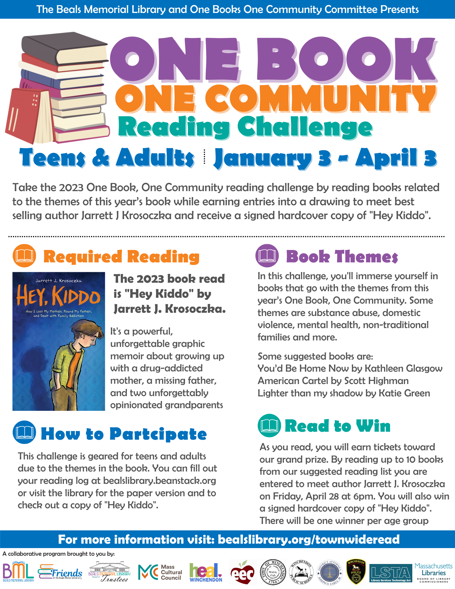 One Book, One Community Reading Challenge | Bealslibrary