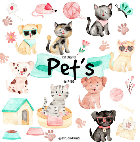 Kit Digital Pets | Patiestudiocriativo