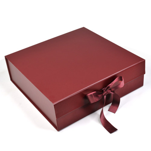 Large Maroon Foldable Gift Box | Buy Rigid Boxes