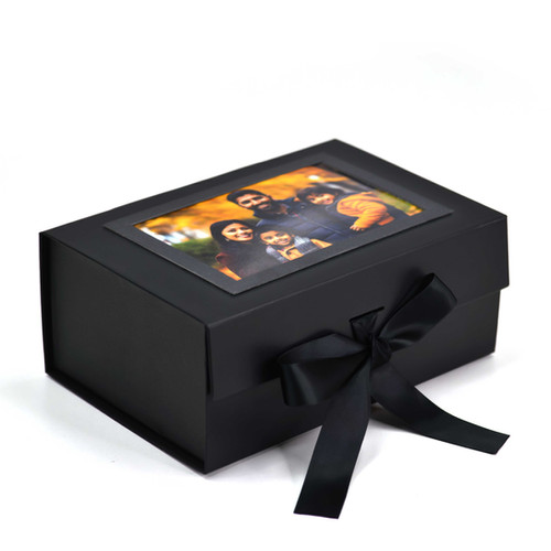 Black Photo Frame Foldable Gift Box | Buy Rigid Boxes