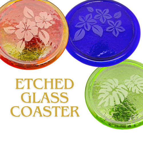 Etched glass Coaster | ALOHA CREATION CLUB