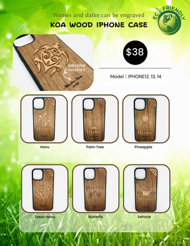 Personalized KOA WOOD IPHONE CASE | ALOHA CREATION CLUB