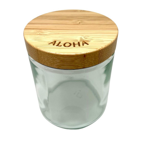 Thick Glass Jars with ALOHA Bamboo Lids | ALOHA CREATION CLUB