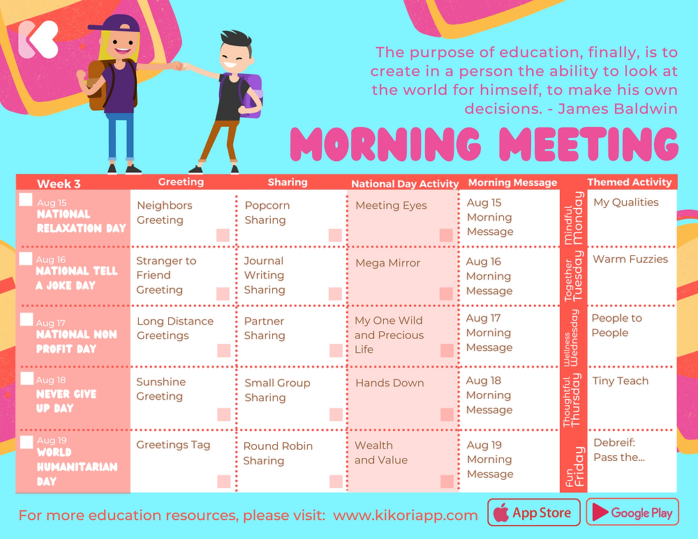 Your August Morning Meeting / Advisory Planner aligned with Responsive ...