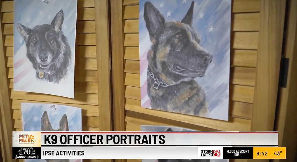 Artist creates K9 officer portraits