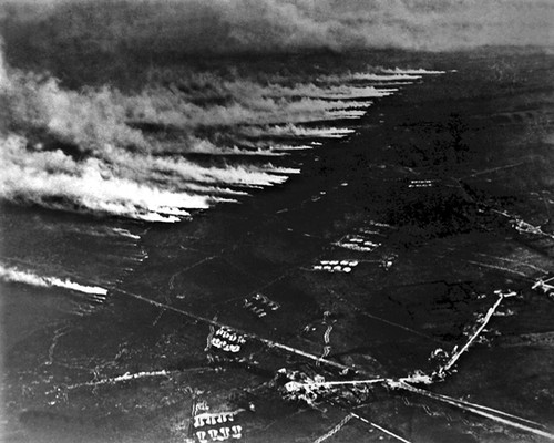 French Gas Attack on German Trenches in Flanders | historyshoppe