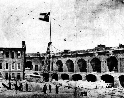 Fort Sumter Under the Stars and Bars - 1861 | historyshoppe