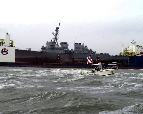Stricken USS COLE Aboard MV BLUE MARLIN After Attack | historyshoppe