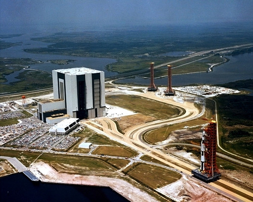Apollo Saturn V Rocket Vehicle Roll Out to Launch Complex | historyshoppe