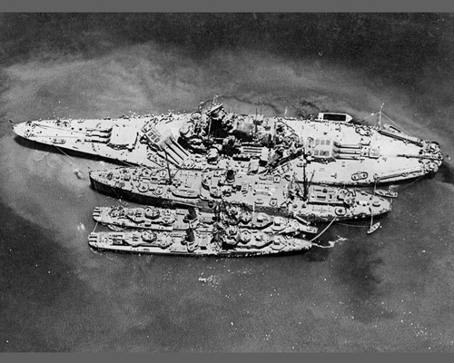 USS South Dakota under Repairs after Battles and Collision | historyshoppe