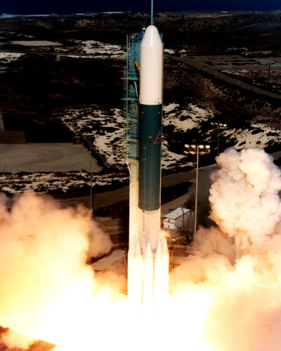 Early Delta Launch Vehicle at Liftoff, "Workhorse of Space" 1959 ...