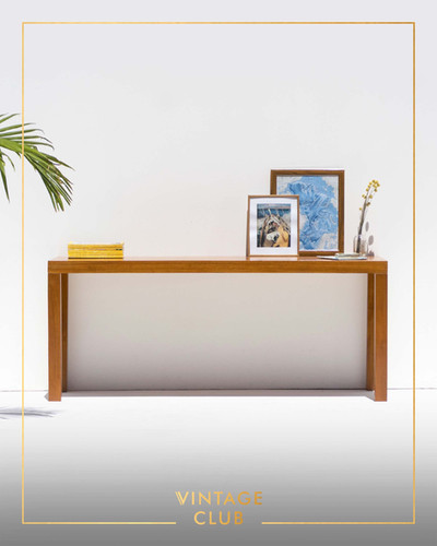 Vintage Minimalist Parsons Style Danish Teak Serving/Console table ...