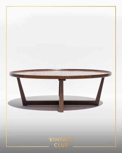 Large Iconic Imbuia coffee table by EE Meyer for Binnehuis | vintageclub