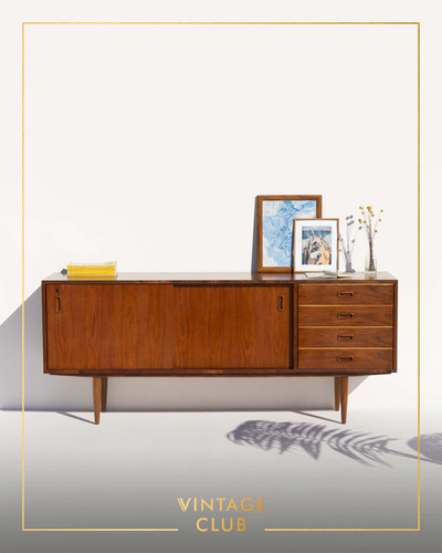 Mid-Century Burma Teak 'Status' sideboard by Frystark | vintageclub