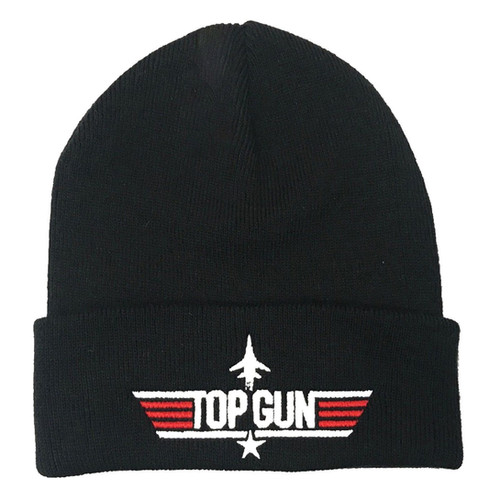 Adult Top Gun Beanie hat Black | AcesHighCollectables