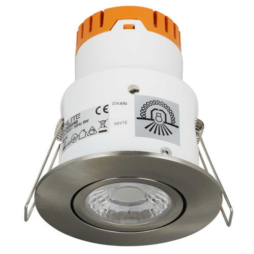 Enlite E8 8w LED Downlight. Satin Brushed Nickel 3000k Warm White ...