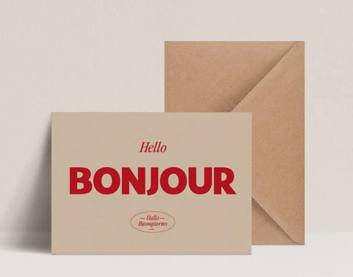 Bonjour Card | Deux Bisous