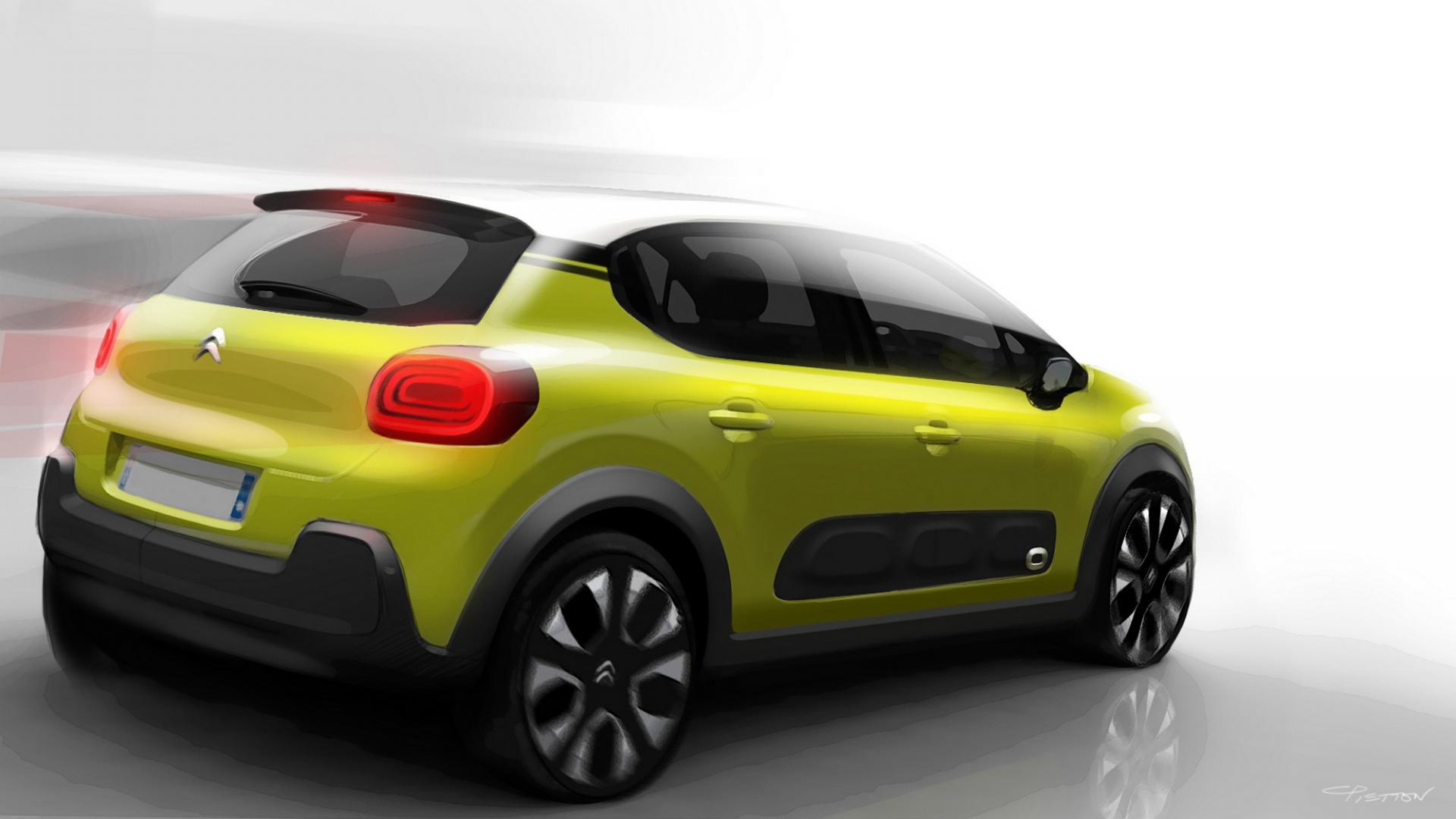 La genèse de la Citroën C3 : Les dessins officiels