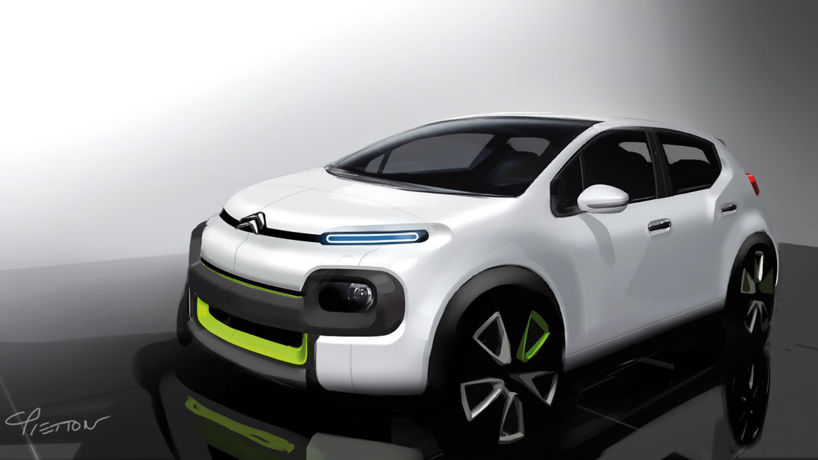 La genèse de la Citroën C3 : Les dessins officiels