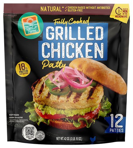 Antibiotic-Free Grilled Chicken Patties | Don Lee Farms