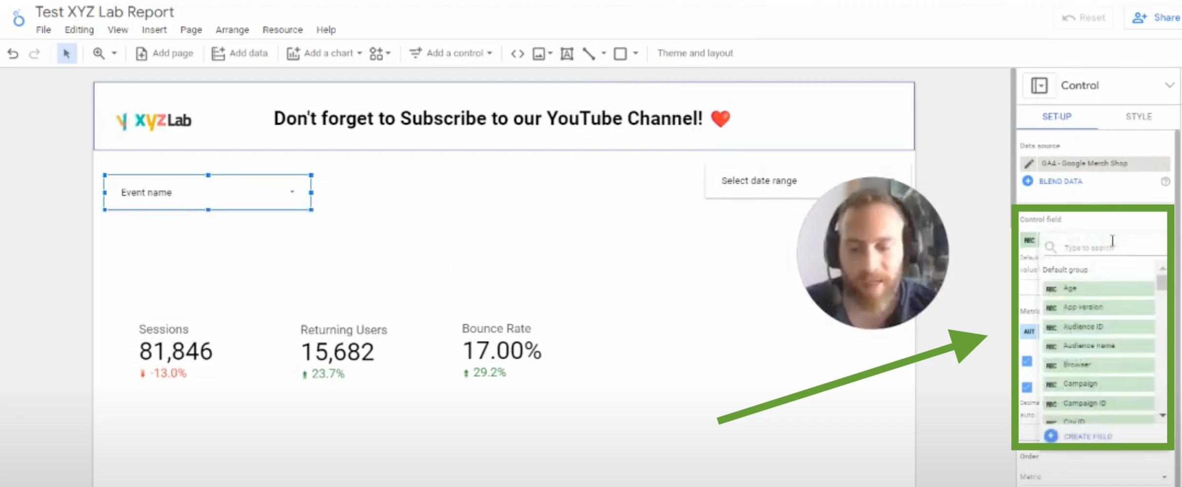 How to Use Control Fields (Filters) in Looker Studio Reports - XYZ Lab