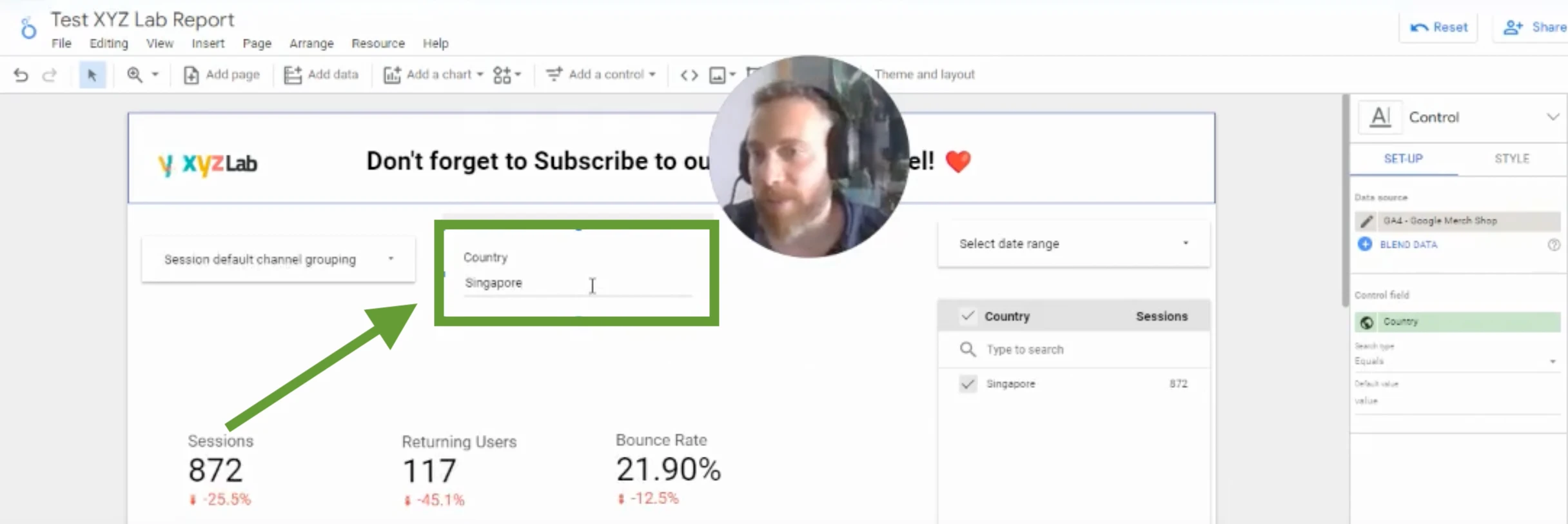How to Use Control Fields (Filters) in Looker Studio Reports - XYZ Lab